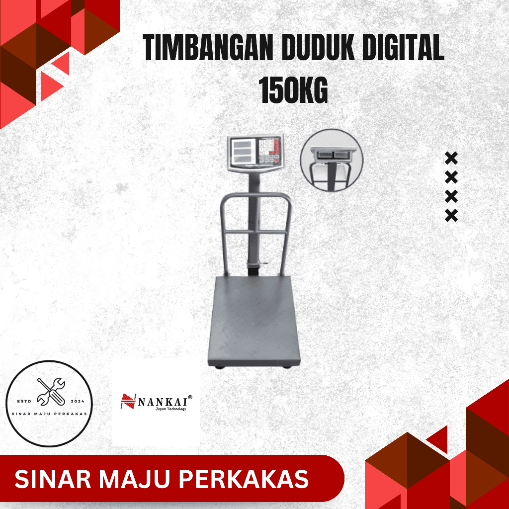 Jual Nankai Timbangan Duduk Digital 150 Kg - Timbangan Kain, Plastik, Kopi GARANSI 12 BULAN ...