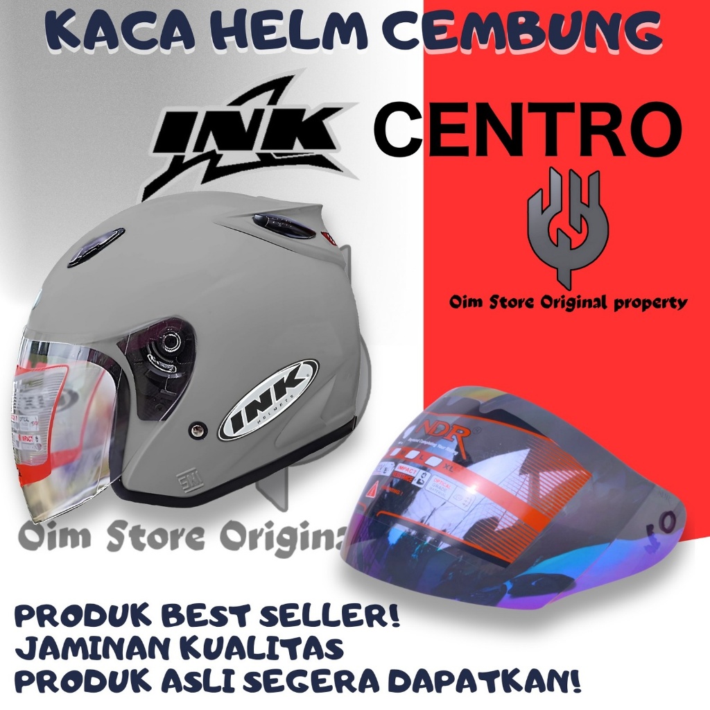 Jual KACA HELM INK CENTRO CEMBUNG venom open By NDR visor cembung ...