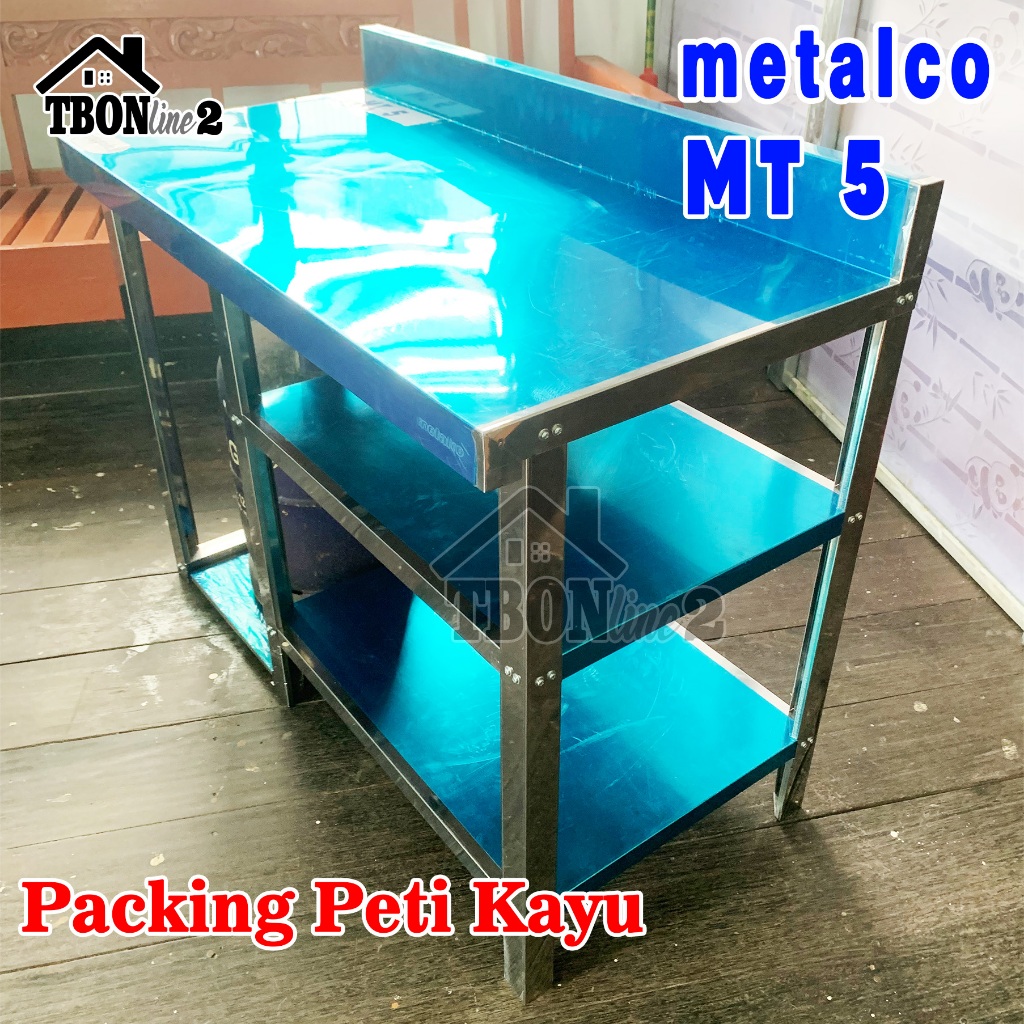 Jual METALCO MT5 PACKING KAYU MEJA DAPUR STAINLESS STEEL KNOCKDOWN ...