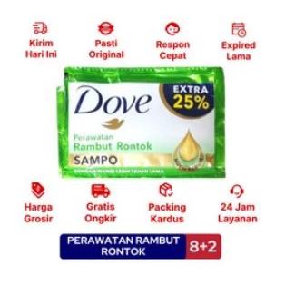 Jual Dove Shampo Perawatan Rambut Rontok ( 8+2 ml ) Sachet X 1 Renceng ...