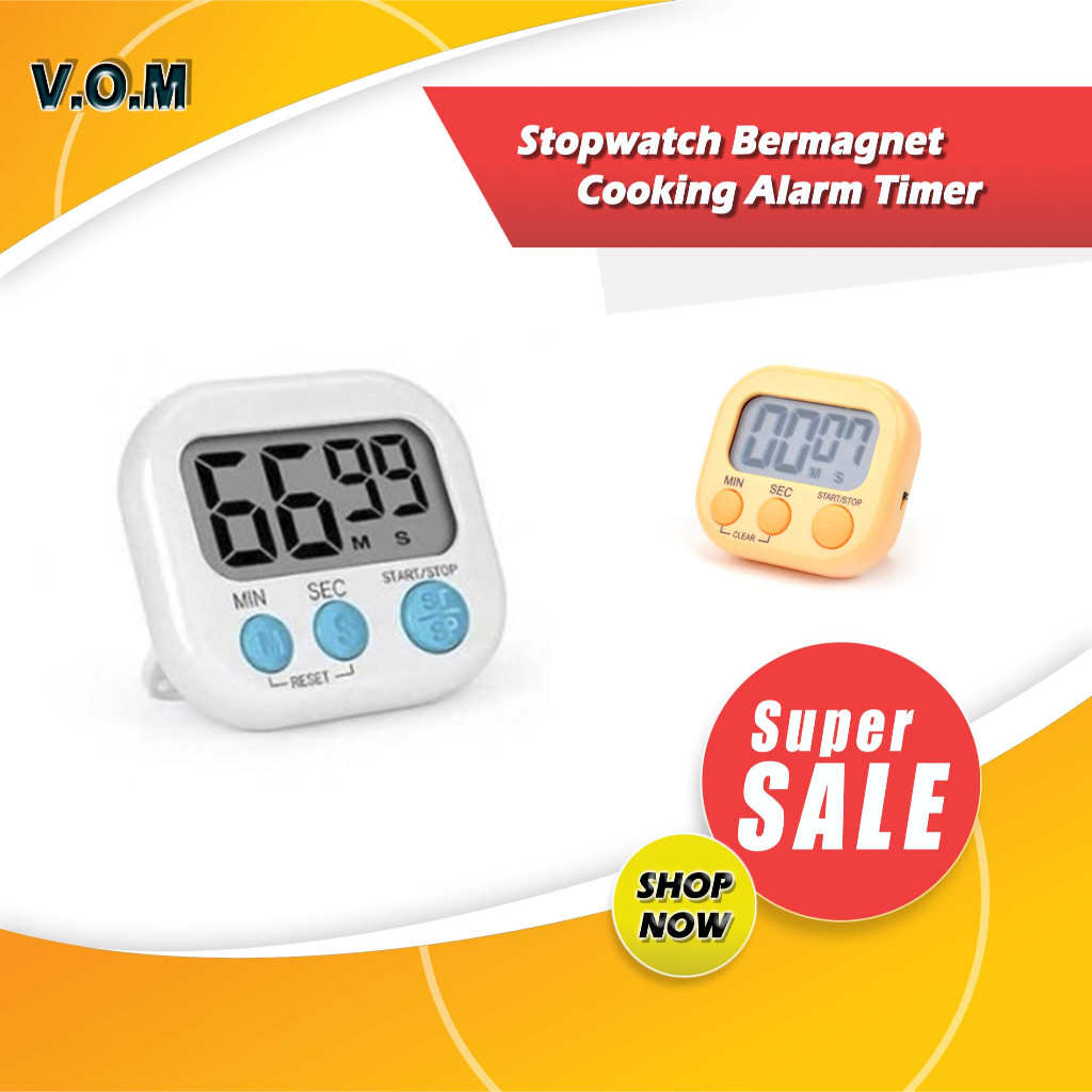 Jual Pengatur Waktu Masak Stopwatch Bermagnet Cooking Alarm Timer ...