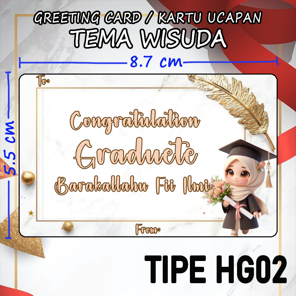 Jual Kartu Ucapan Tema Wisuda Premium | Shopee Indonesia