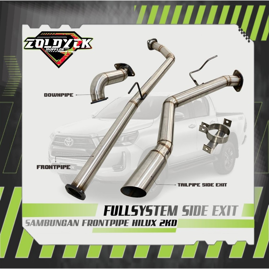 Jual KNALPOT FULLSYSTEM SIDE EXIT HILUX 2KD - REBORN 2GD - HILUX VIGO ...