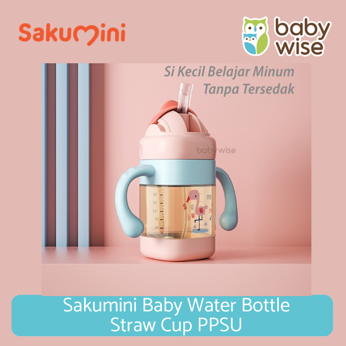 Jual Sakumini Baby Water Bottle Straw Cup PPSU - Botol Minum Sedotan Anak | Shopee Indonesia