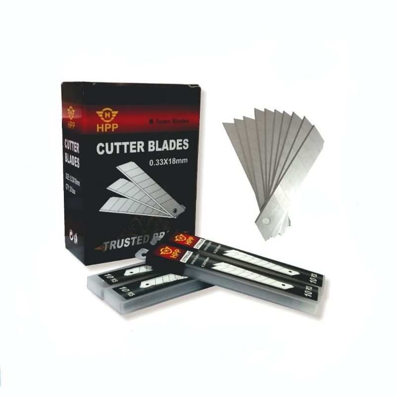 Jual ISI Pisau Cutter Kater Besar 18mm HPP 1 Kotak 1 Pack 10 Biji 10 Pcs | Shopee Indonesia
