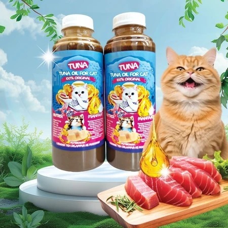 Jual TUNA OIL 250 ML - Minyak Ikan Tuna Cair Vitamin Kucing Campuran ...