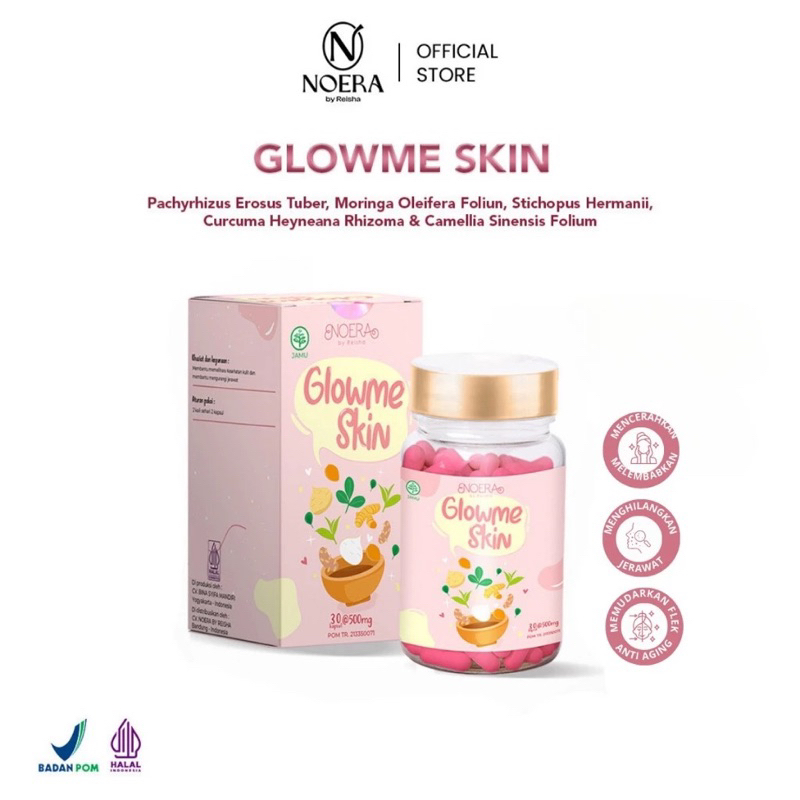 Jual Noera Glowme Skin 30 Capsule - Glow Me Capsule Booster & Anti Acne Untuk Kulit Cerah dan ...