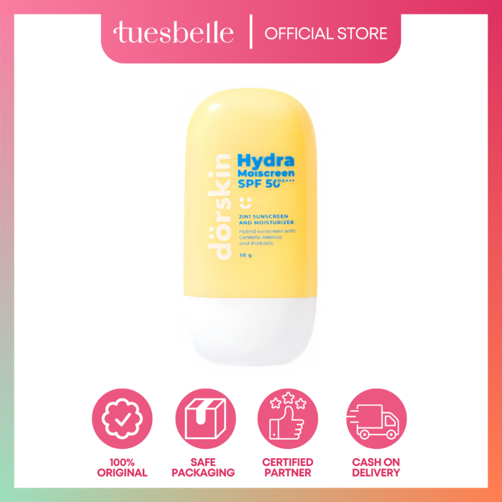 Jual Tuesbelle - DORSKIN Hydra Moiscreen SPF 50 PA+++ - 50gr | Shopee ...