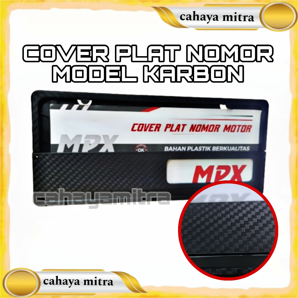 Jual COVER PLAT NOMOR MOTOR KARBON // COVER PLAT NOMOR MURAH DAN ...