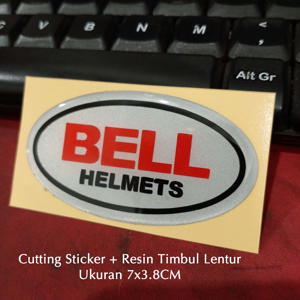 Jual Cutting Sticker Timbul Resin BELL HELMET Stiker Logo Lycal 3D ...