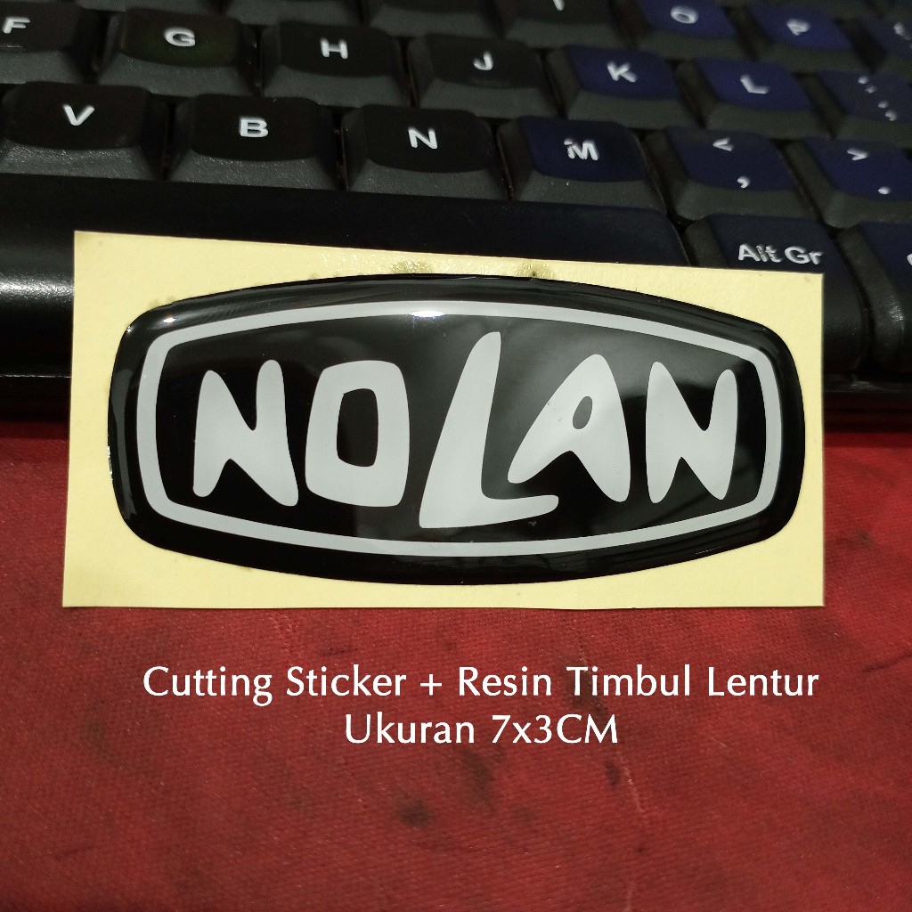 Jual Cutting Sticker Timbul Resin NOLAN HELMET Stiker Logo Lycal 3D ...