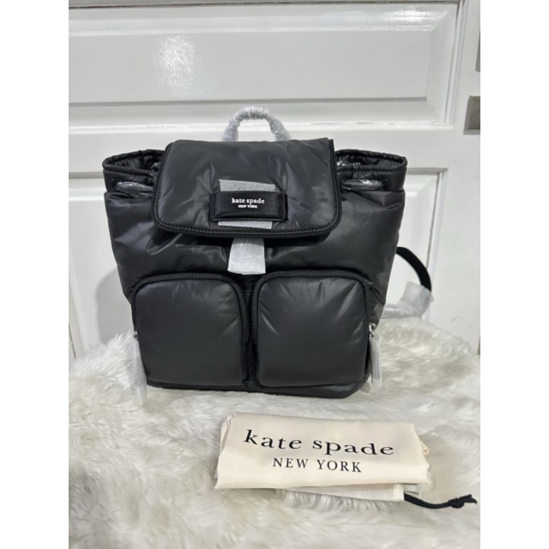 Jual Kate Spade Puff Black Backpack | Shopee Indonesia
