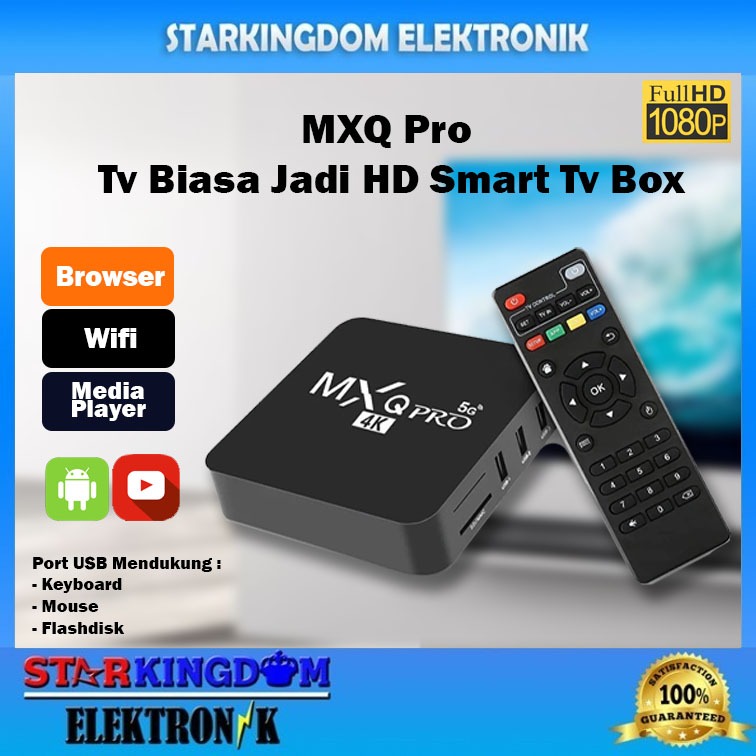Jual Android Box MXQ Pro 4K Smart TV 8GB RAM 128GB ROM Quad Core ...