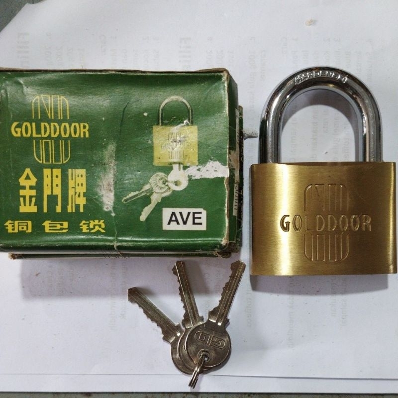 Jual GOLDDOOR gembok asli kuningan 75mm original / gembok bulat ...