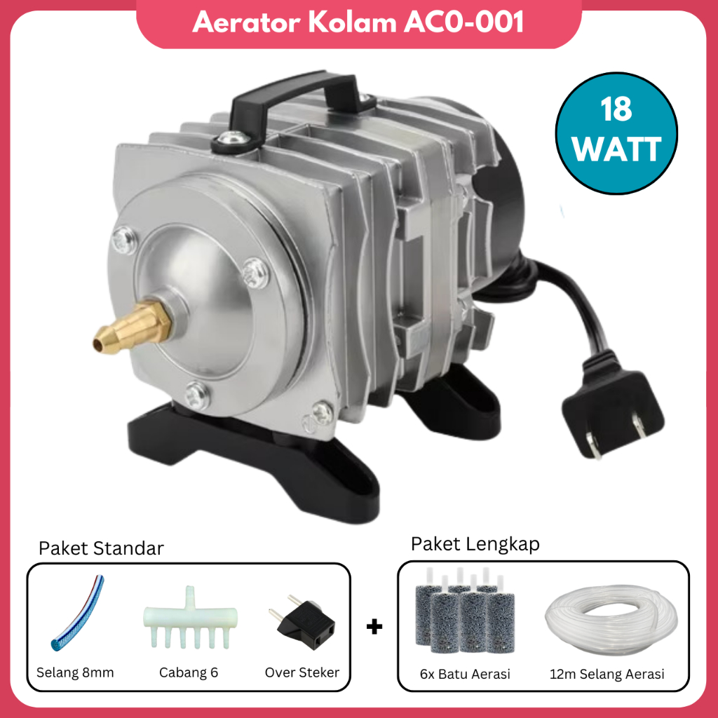Jual Pompa Aerator RISSEE ACO 001 Pompa Blower Kolam Pembuat Gelembung ...
