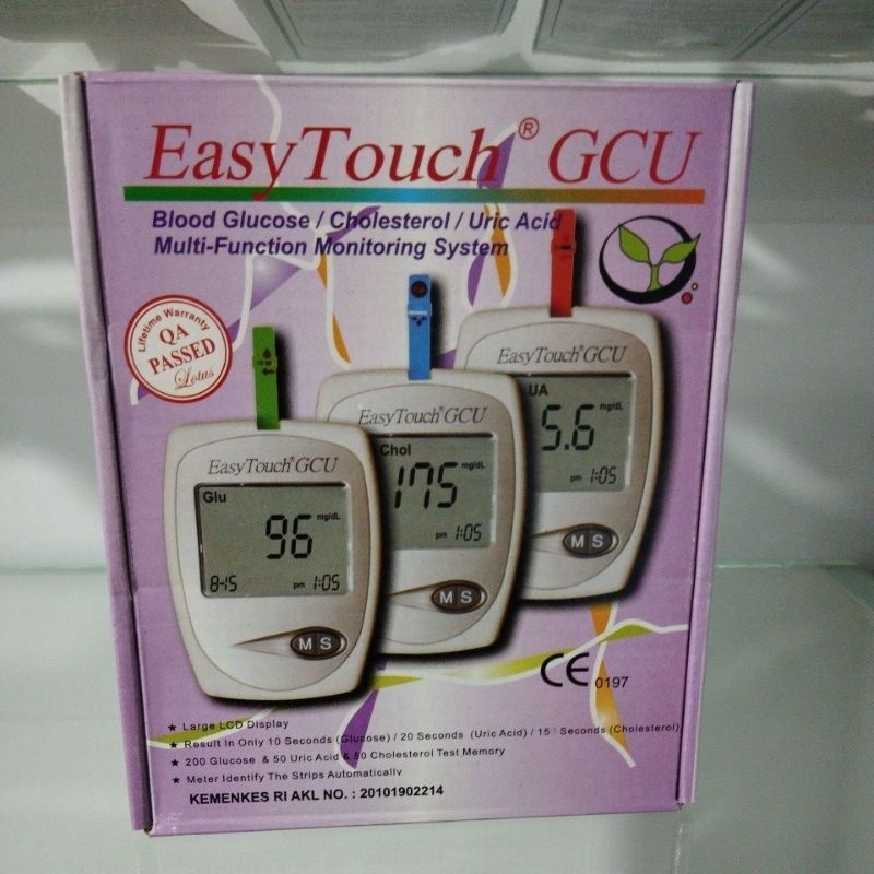 Jual Easy Touch GCU 3 in 1 easytouch cek gula darah asam urat ...