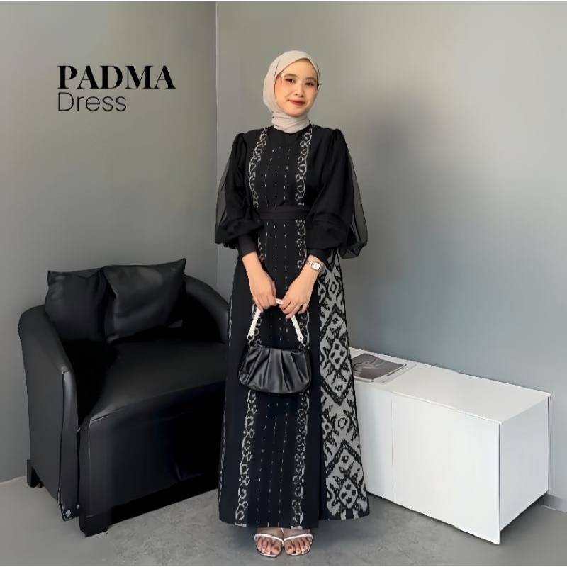 Jual Gamis / Gamis padma black / [ready] set couple tenun padma / Baju ...