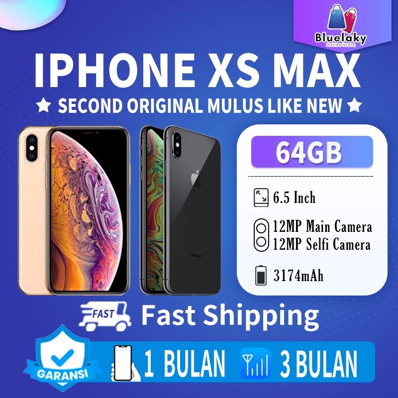 Jual iPhone Xs Max 64GB Bekas Second Original100% EX INTER All Sim ...