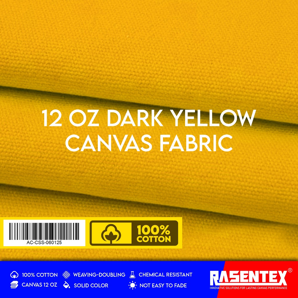 Jual Rasentex Kain Kanvas Katun 12 Oz Warna Kuning kunyit kain warna ...