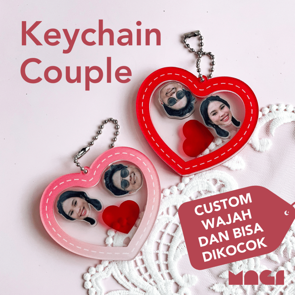 Jual Gantungan Kunci Couple Custom Wajah Keychain Shaker Kocok ...