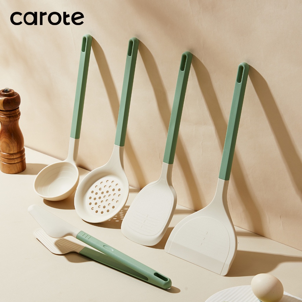 Jual CAROTE Kitchen Tools Set, 5 Pieces, Silicone Cookware Set, High ...