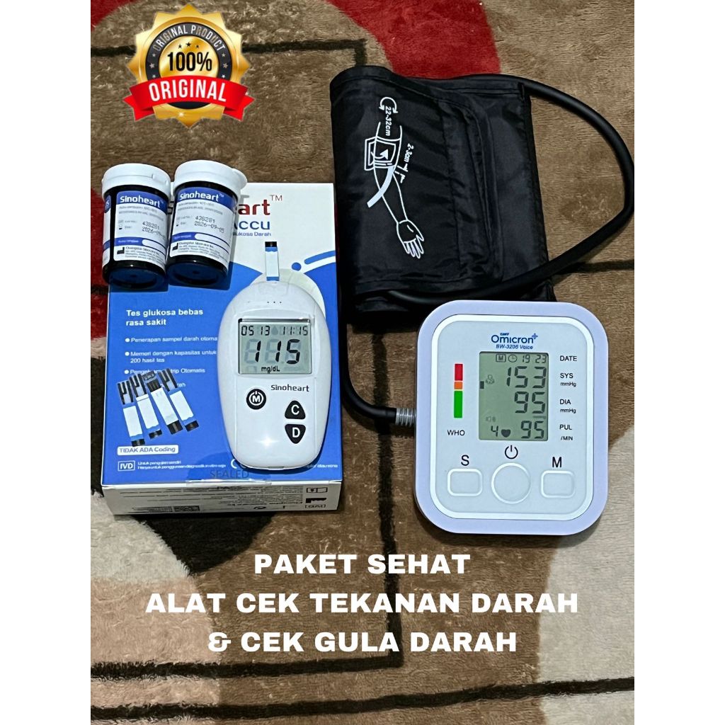 Jual PAKET ALAT CEK KESEHATAN TENSIMETER Pengukur Tekanan Darah & ALAT ...