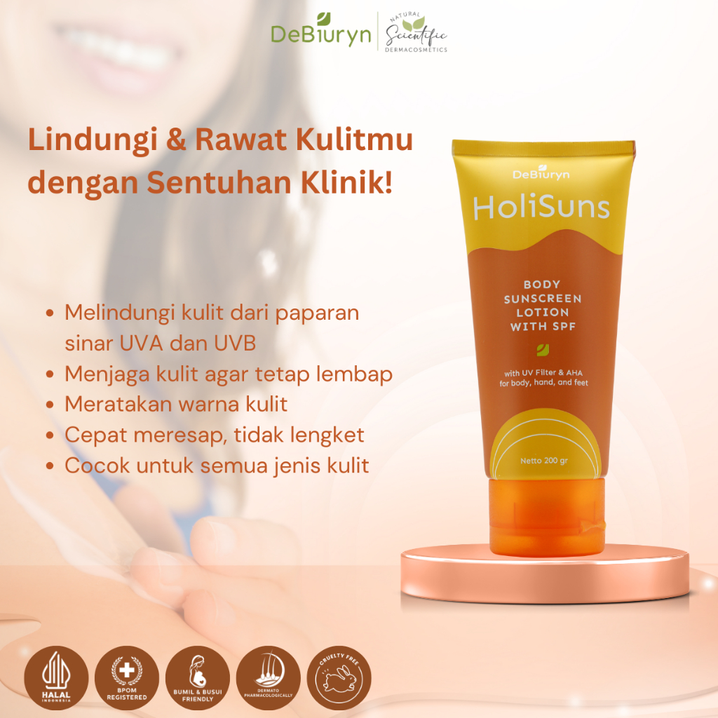 Jual DeBiuryn Holisuns Sunscreen Body Lotion 200gr - Moisturizer dengan ...
