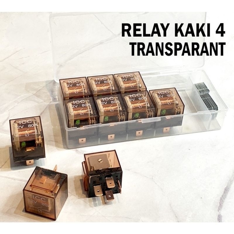 Jual RELAY KAKI 4 & 5 TRANSPARANT 12V Merk ICC | Shopee Indonesia
