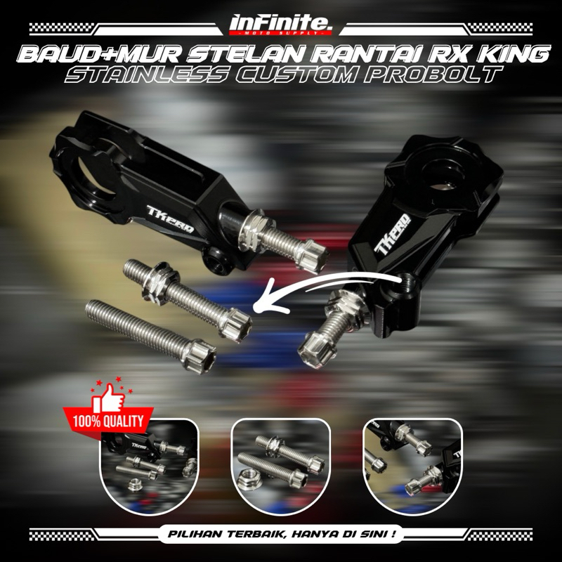 Jual BAUT BAUD STELAN RANTAI RX KING RXS RXK YT115 M8x45 DRAT 12 4,5CM ...