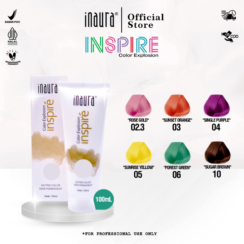 Jual Inaura inspire color expolosion semi permanent 100ml Kemasan lama ...