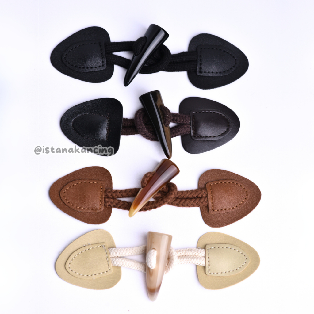 Jual Kancing Togel Tanduk Jaket Kulit Mewah Hitam Coklat | Horn Button ...