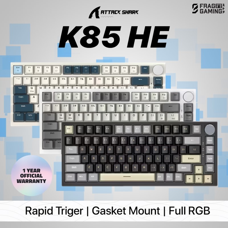 Jual Attack Shark K85 75% Layout Wired Mechanical Keyboard RGB | Shopee ...