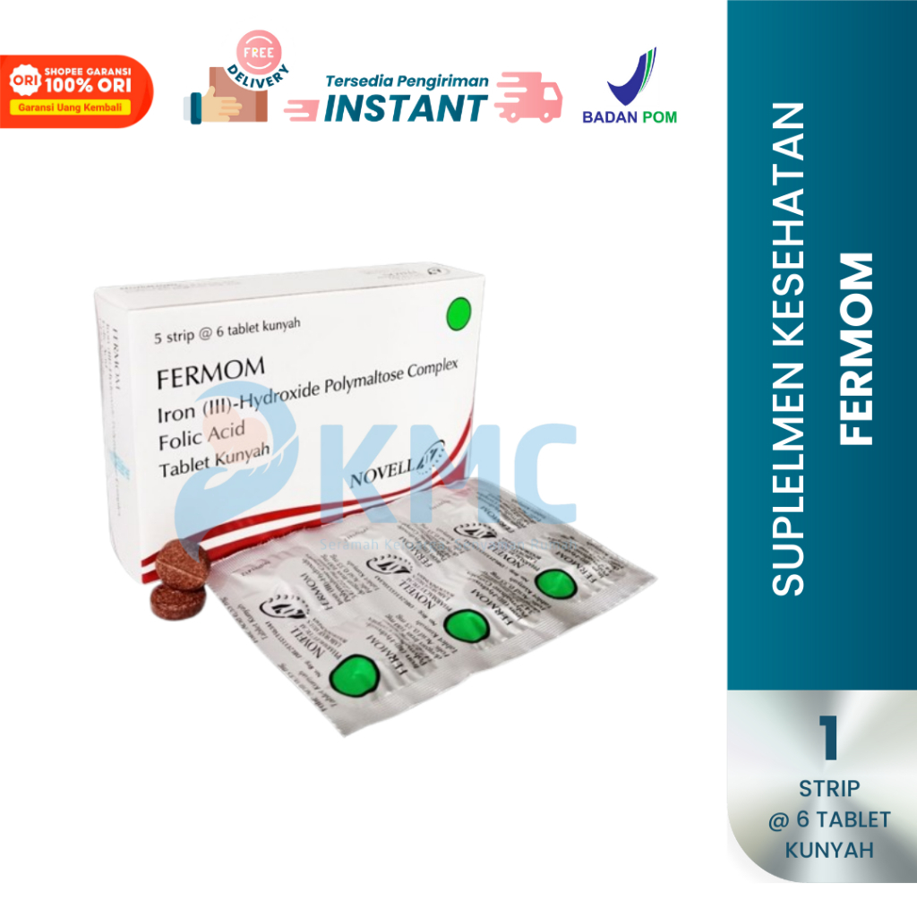 Jual Fermom Chew 6 Tablet Kunyah Penambah Darah | Shopee Indonesia