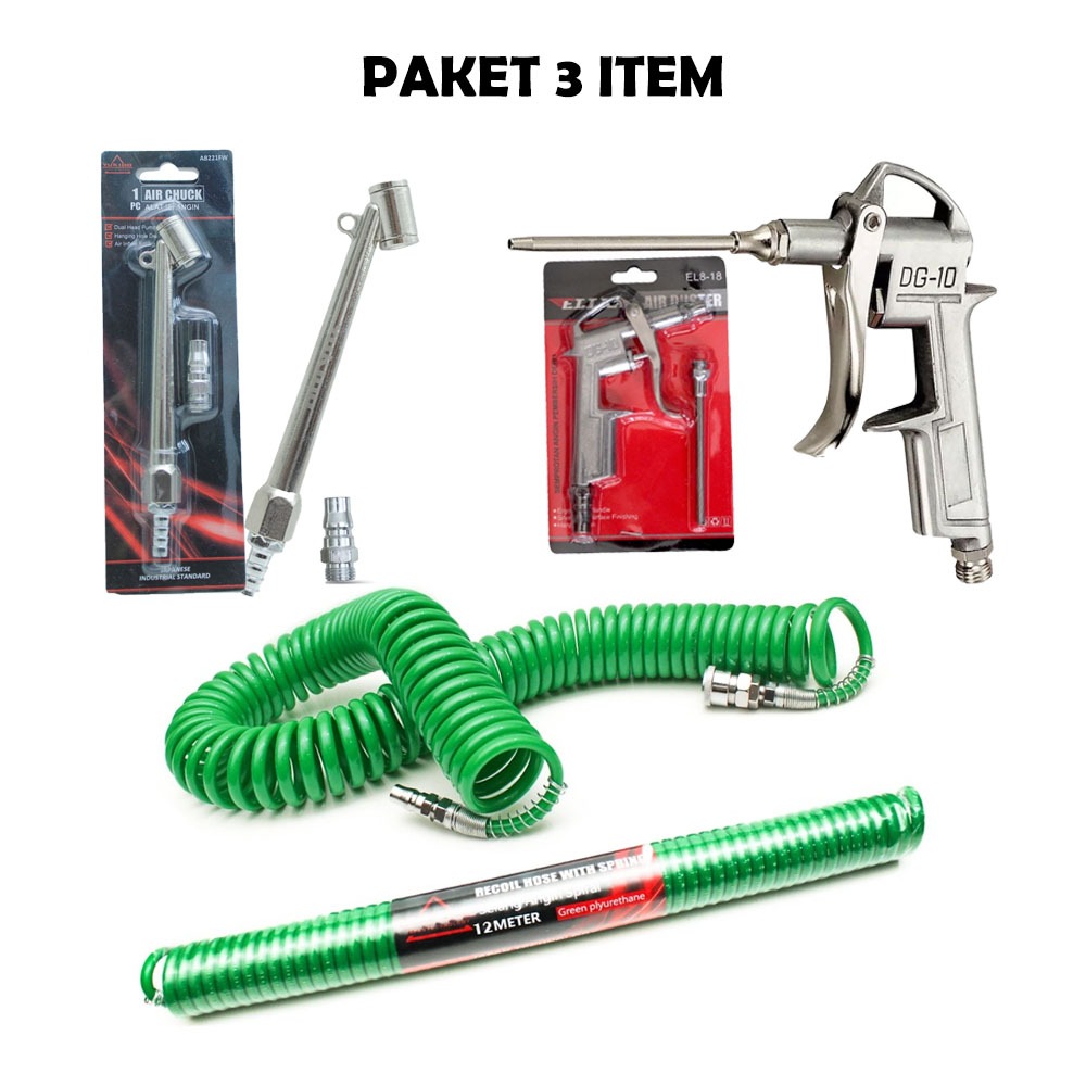Jual BISA COD !!! Paket Alat Service 3in1 Selang Angin Kompresor Recoil ...