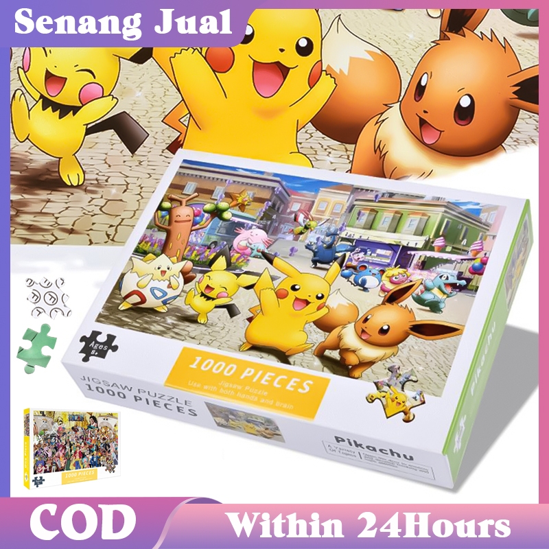 Jual Paper Puzzle Puzzle One Piece Puzzle Pikachu 1000 Pcs 50x75cm ...