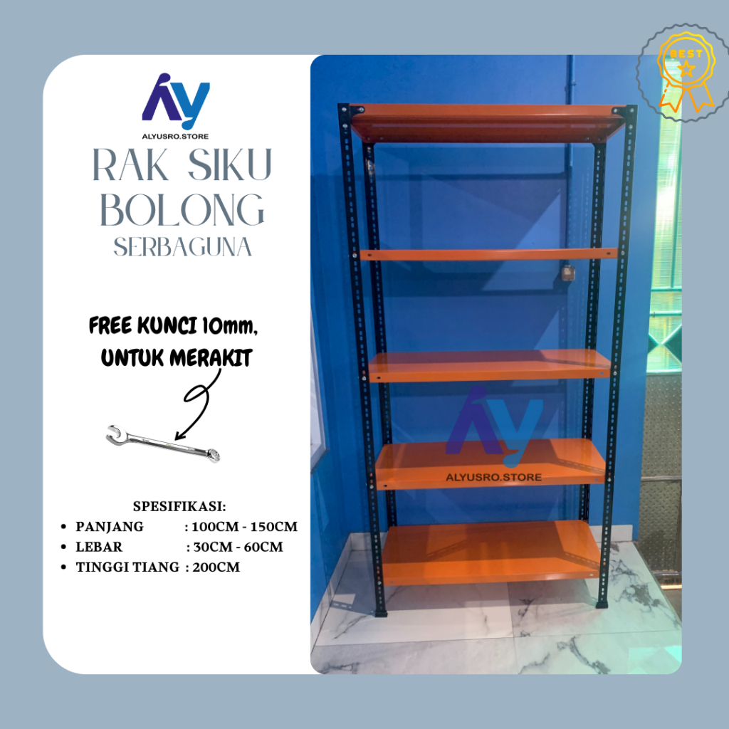 Jual SPECIAL ORANGE RAK BESI SIKU SERBAGUNA 100 X 40 X 200 | Shopee ...