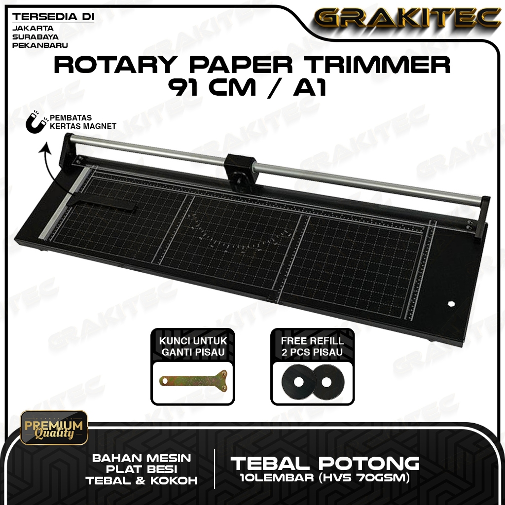 Jual Rotary Paper Cutter Trimmer A1 / 91 CM - Alat Potong / Pemotong ...