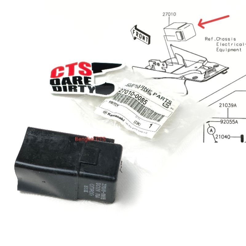 Jual Switch Bendik Stater Relay Starter Original KLX 150 S L G BF SM ...