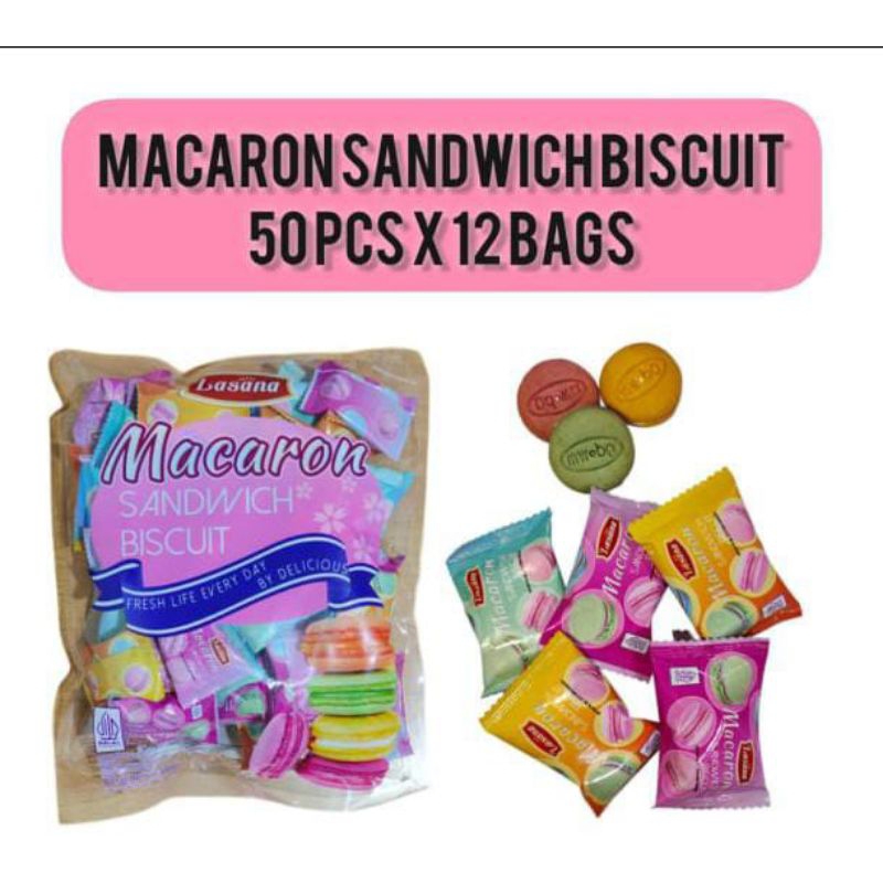 Jual PROMO LIANGGUI LASANA MACARON SANDWICH BISKUIT ISI 50 | Shopee ...