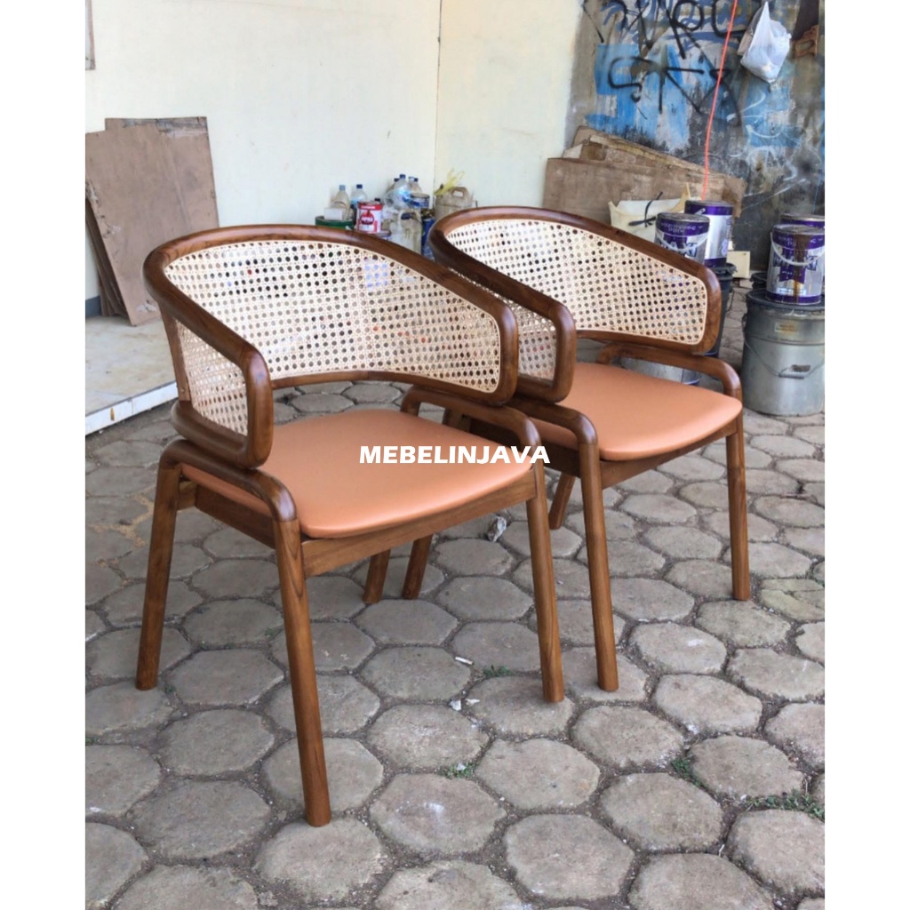 Jual Kursi Cafe Cleopatra - Kursi Makan Rotan Minimalis - Kursi Kayu Jati Restoran | Shopee ...