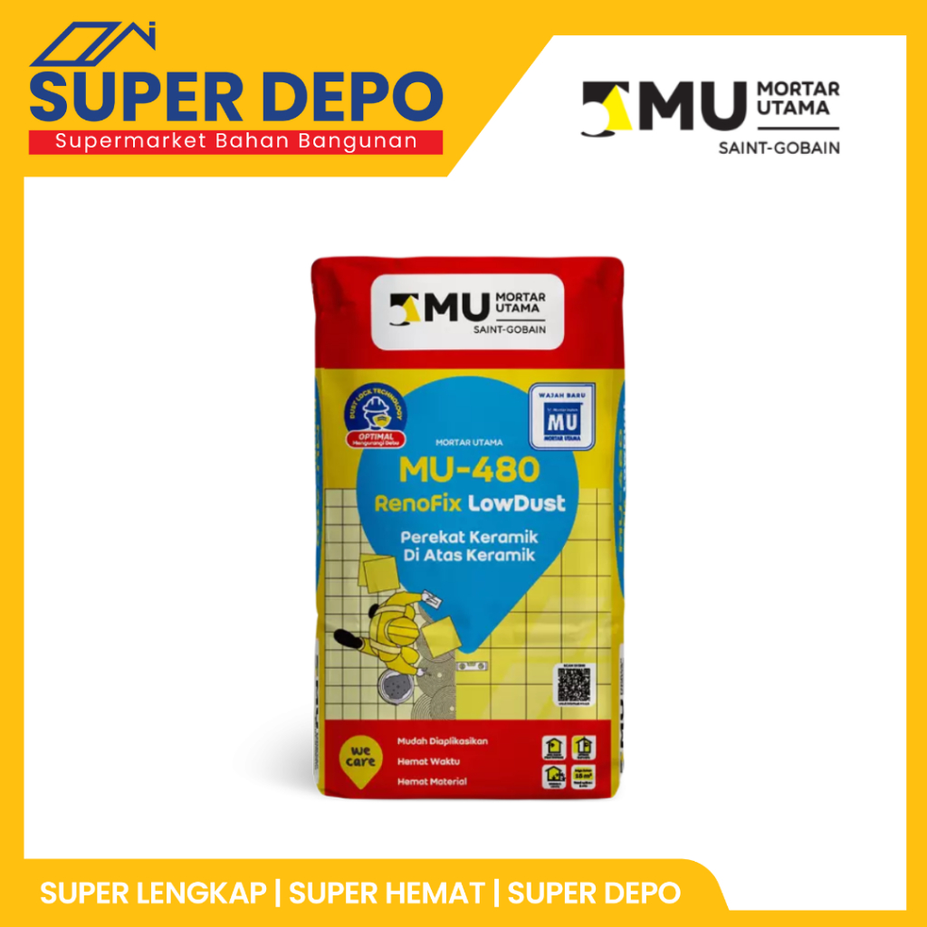 Jual PEREKAT KERAMIK DI ATAS KERAMIK MORTAR UTAMA - MU-480 LOWDUST 25 ...