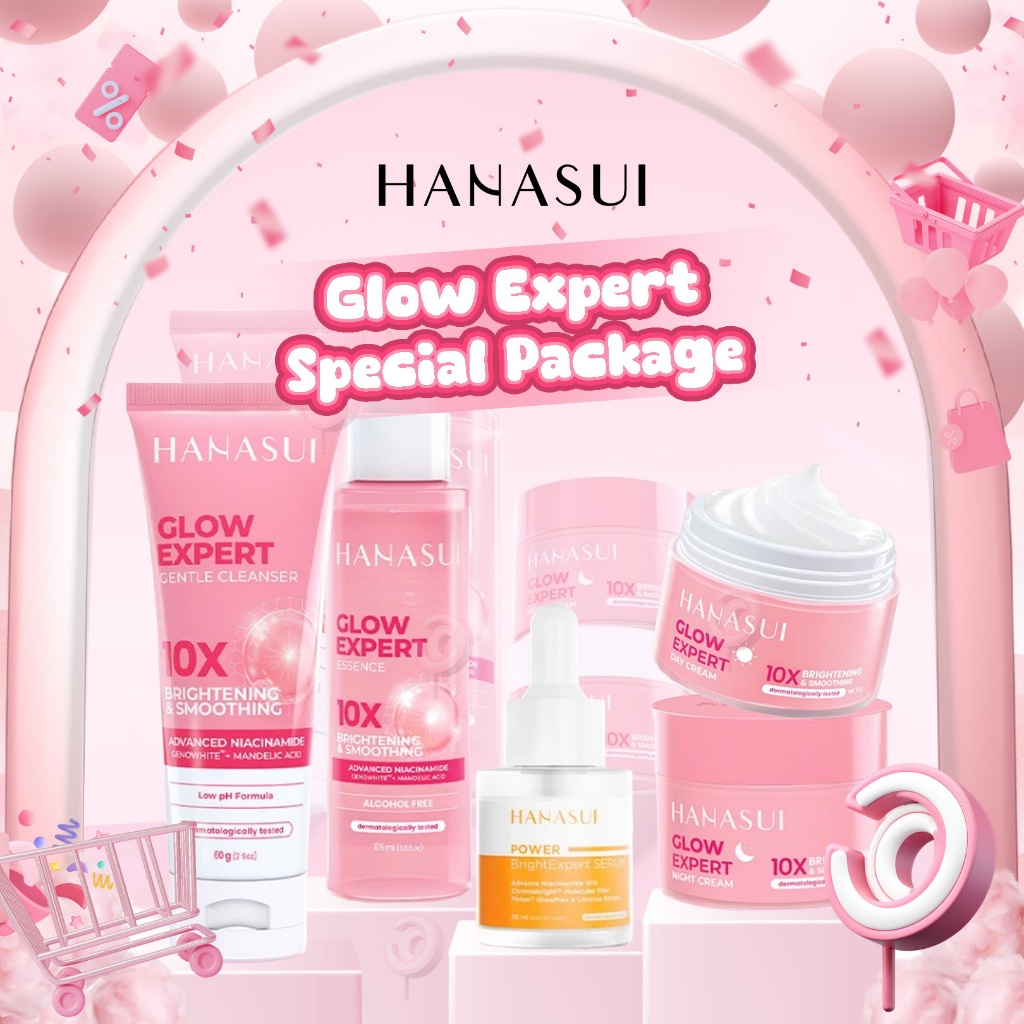 Jual [ BUNDLE ] HANASUI - GLOW EXPERT SKINCARE SERIES ( 5 in 1 ...