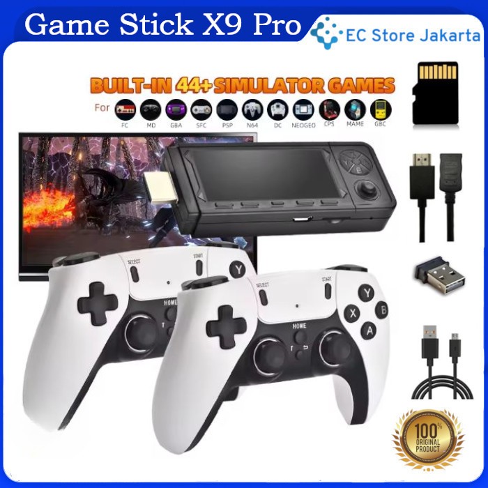 Jual Game Stick X9 Pro 4k Retro Video Game Console HDMI TV Wireless Gamepad Game PS1 PSP ...