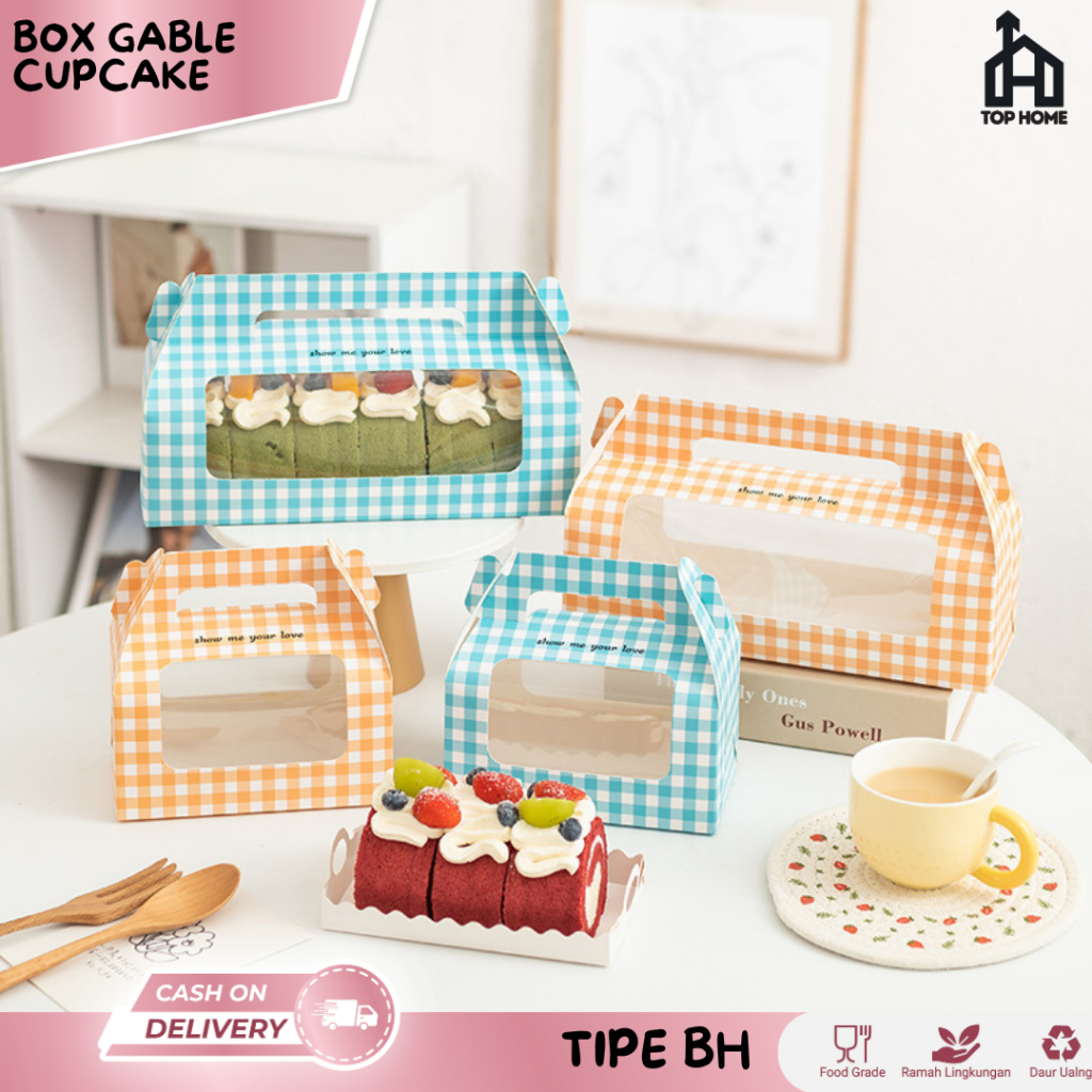 Jual Gable Box Jinjing Bolu Gulung / Dus Window Kotak Kue Gable Bolu ...