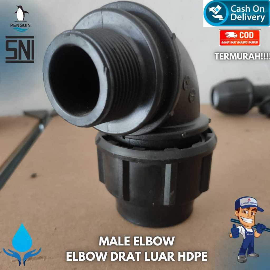 Jual Fitting HDPE Male Elbow 11/2 INCH Atau Elbow Drat Luar 50MM ...