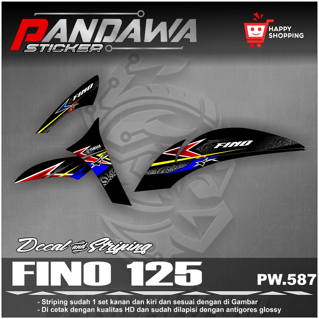 Jual Stiker striping fino 125-Sticker Variasi Lis Motor Fino 125 ...