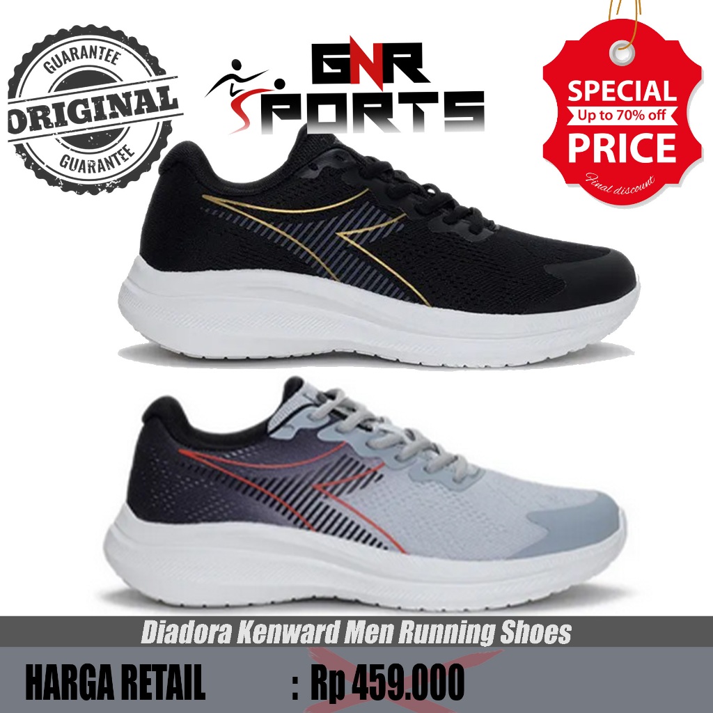 Jual Sepatu Diadora Kenward Men Running Shoes Original 100% | Shopee ...