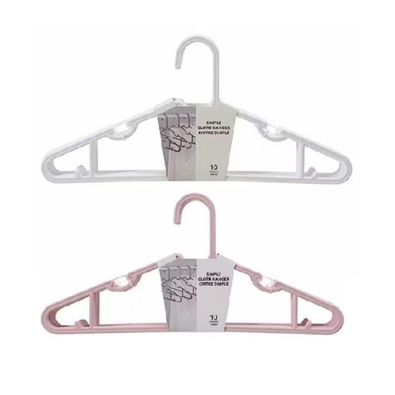Jual MINISO SIMPLE CLOTHES HANGER ISI 10 / GANTUNGAN BAJU | Shopee ...