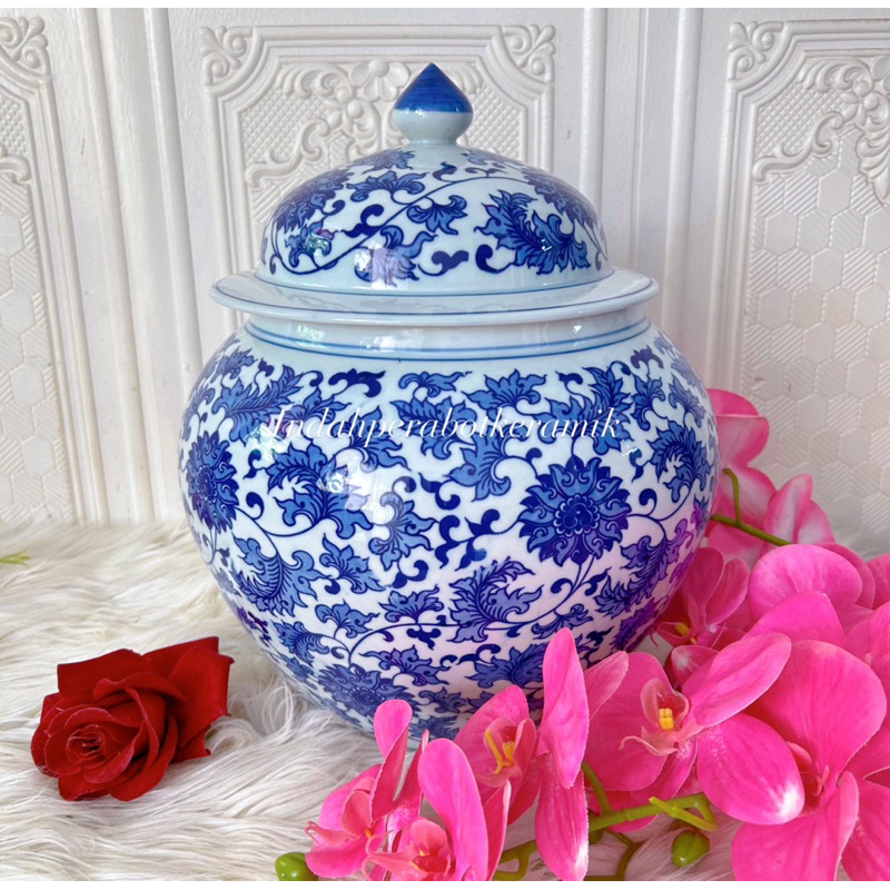 Jual gucci keramik kanzai /toples kanzai /tempat beras | Shopee Indonesia