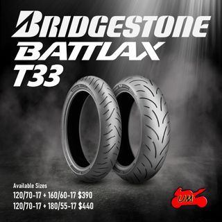 Jual BAN LUAR MOTOR T33 F BATTLAX UKURAN 120/70-17 TUBELESS TL TAHUN ...